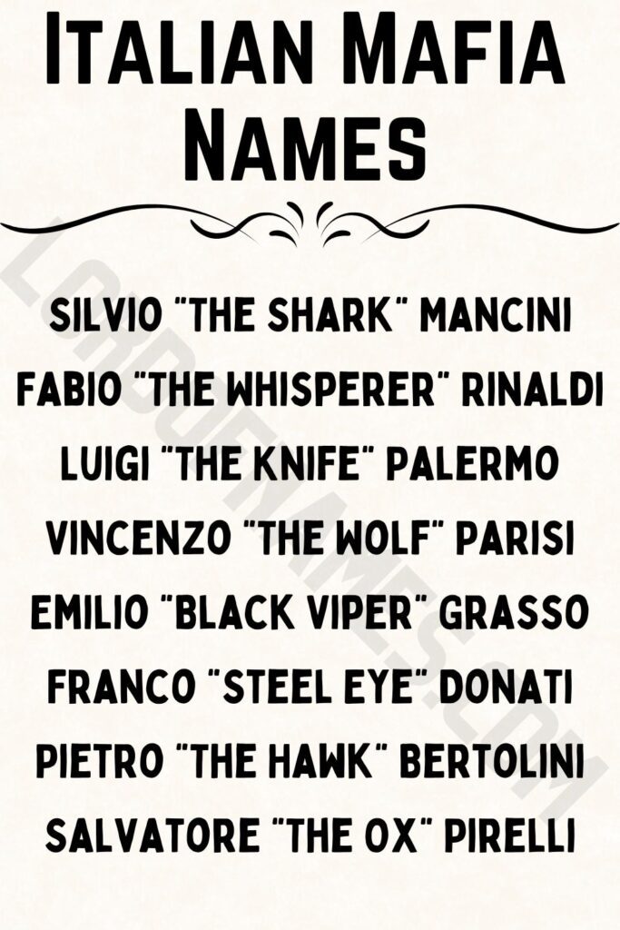1236 Best Mafia Names Mafia Name Generator Lord Of Names 1236 Best Mafia Names Mafia Name Generator Lord Of Names
