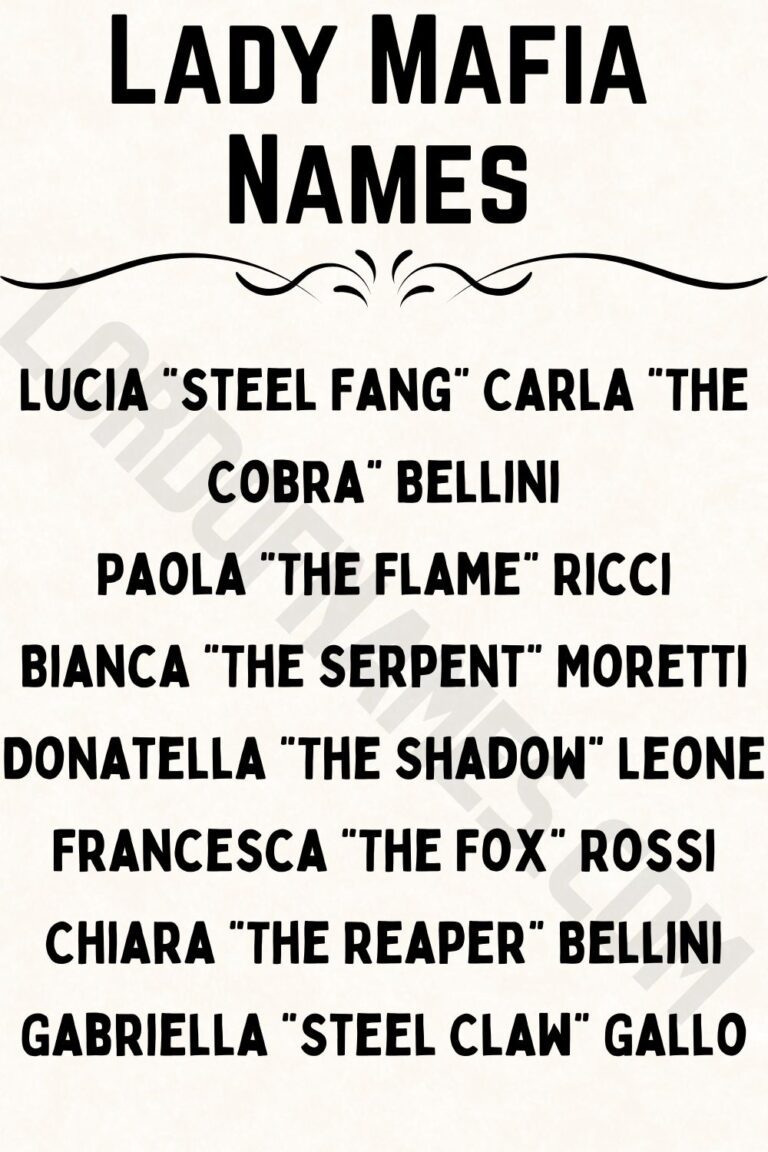 1236 Best Mafia Names [Mafia Name Generator] - Lord Of Names