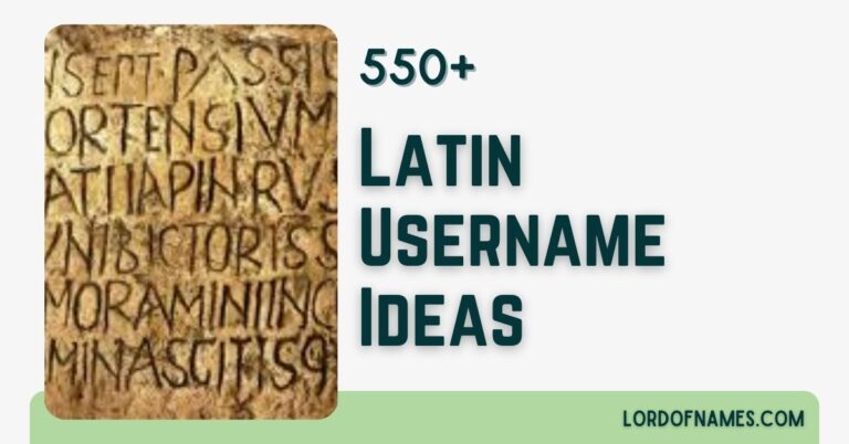 555 Unique Latin Usernames For Every Platform - Lord Of Names