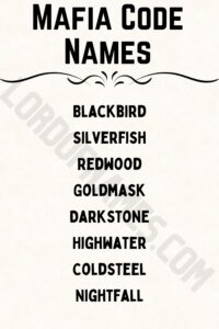 1236 Best Mafia Names [Mafia Name Generator] - Lord Of Names