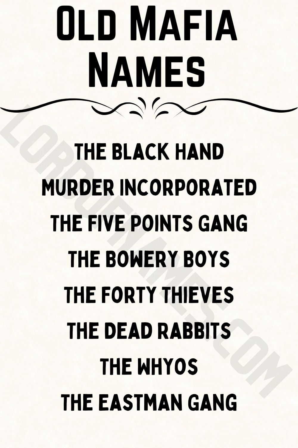 1236 Best Mafia Names [Mafia Name Generator] - Lord Of Names