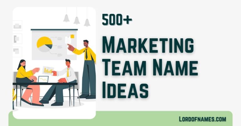 501 Eye-Catching Marketing Team Names for Your New Venture - Lord Of Names