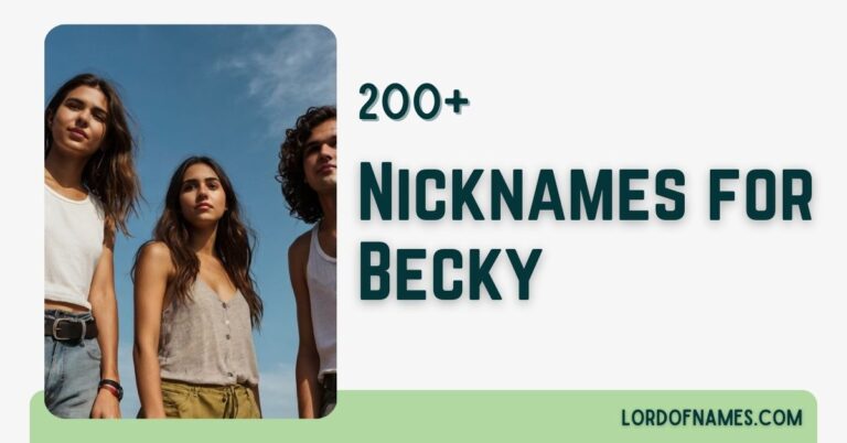 222 Nicknames for Becky [Origin, Meaning & Username Ideas] - Lord Of Names
