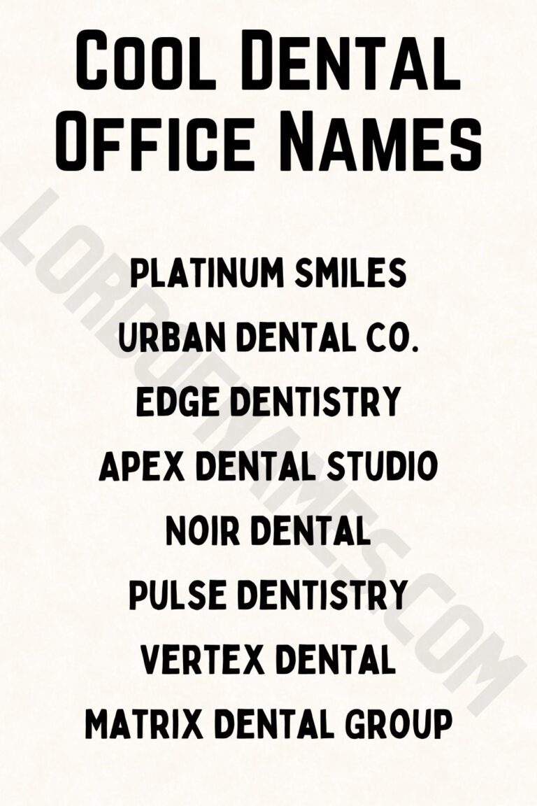469 Creative Dental Office Names [Name Generator] - Lord Of Names