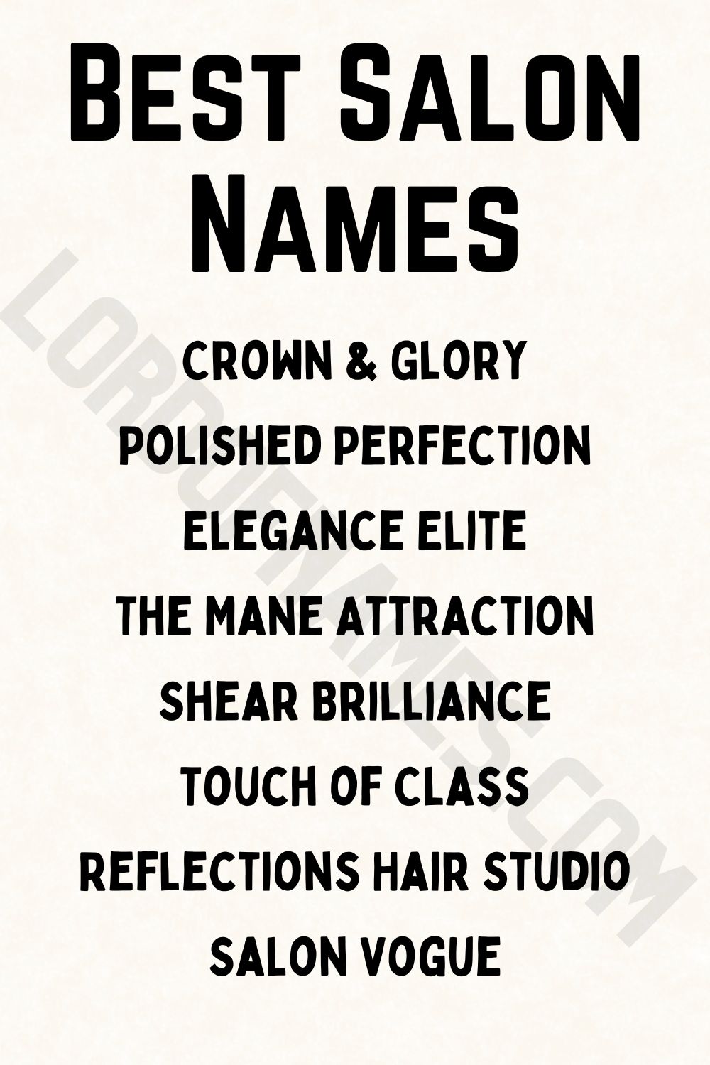 765 Best Salon Names for 2025 [Salon Name Generator] - Lord Of Names