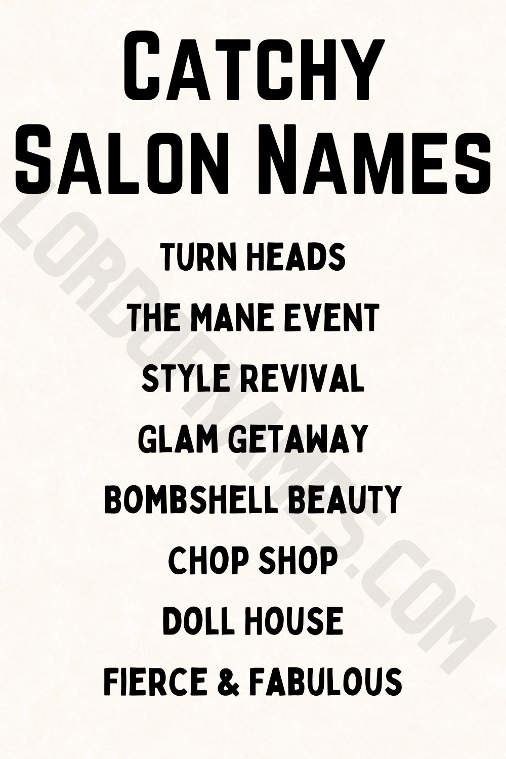 765 Best Salon Names for 2025 [Salon Name Generator] - Lord Of Names