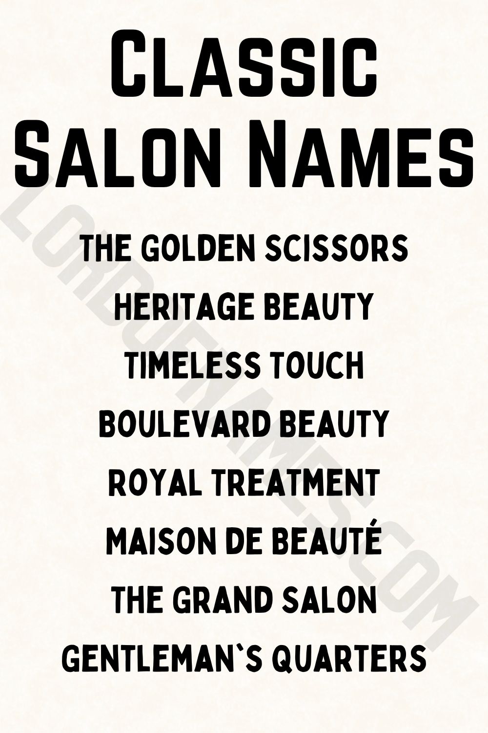 765 Best Salon Names for 2025 [Salon Name Generator] - Lord Of Names