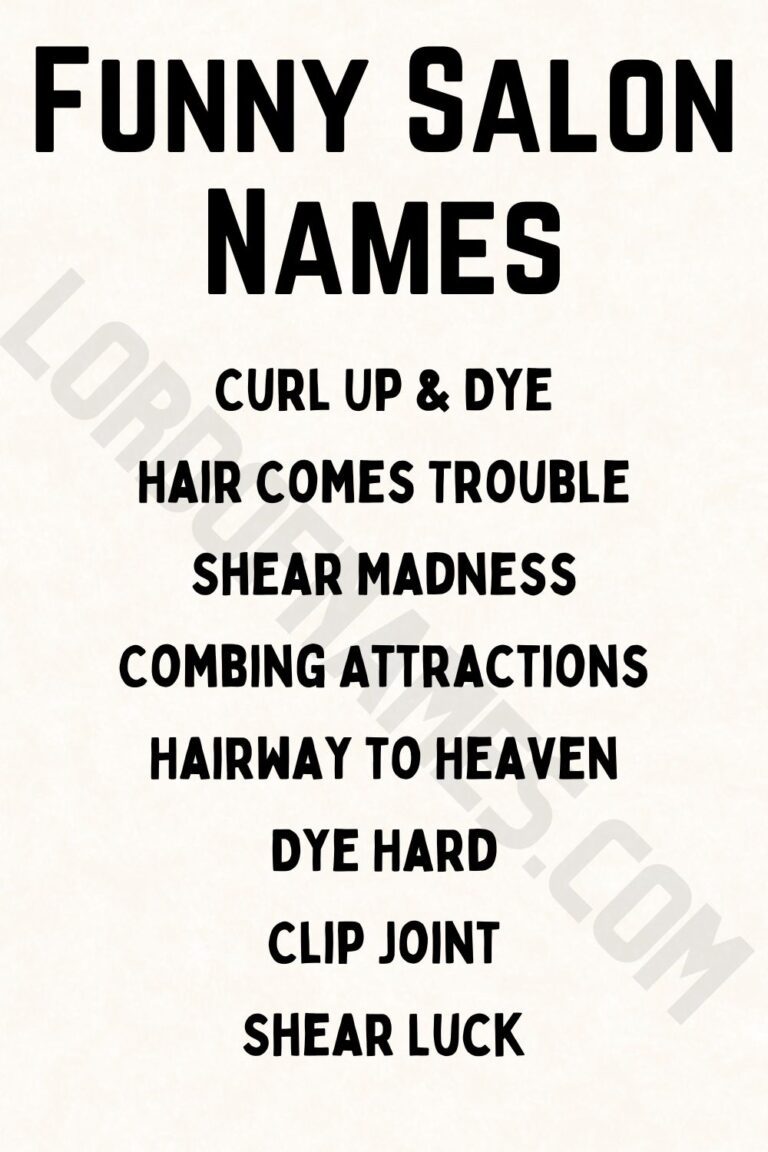 765 Best Salon Names for 2025 [Salon Name Generator] - Lord Of Names