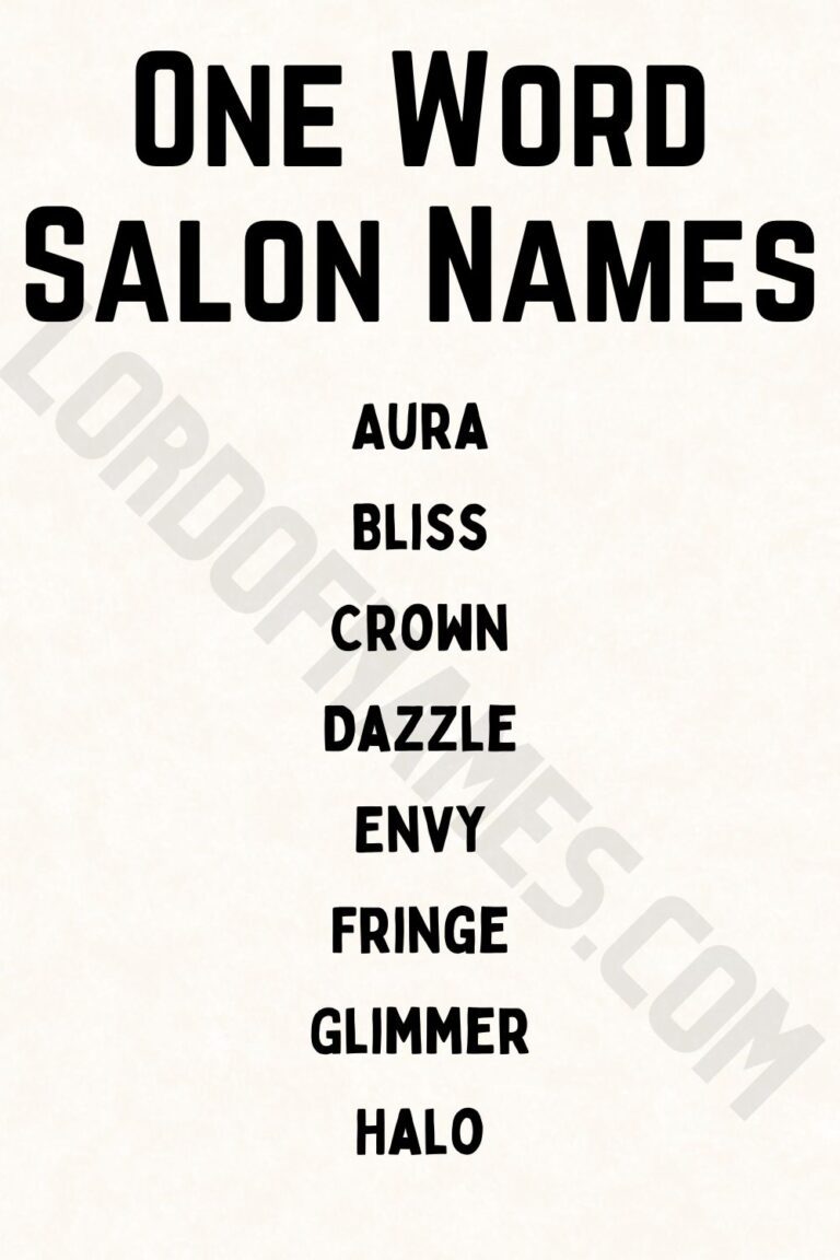 765 Best Salon Names for 2025 [Salon Name Generator] - Lord Of Names