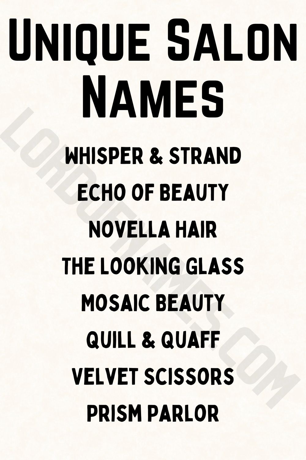 765 Best Salon Names for 2025 [Salon Name Generator] - Lord Of Names