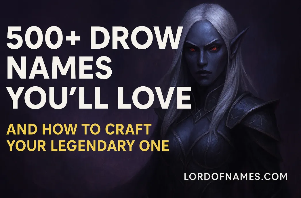 500+ Drow Names You'll Love (And How to Craft Your Legendary One)